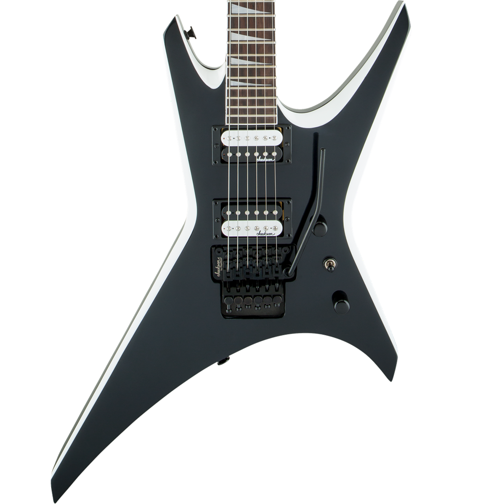 GUITARRA ELECTRICA JACKSON 2910146572 JS32 WR AH FB BLACK W WHITE ...
